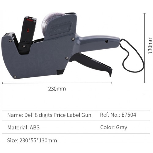 ფასის საბეჭდი აპარატი 8 ციფრიანი Deli 7504